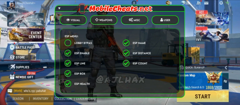 CrossFire Legends Cheat 2026 | Free Version | by AJLhax - MobileCheats
